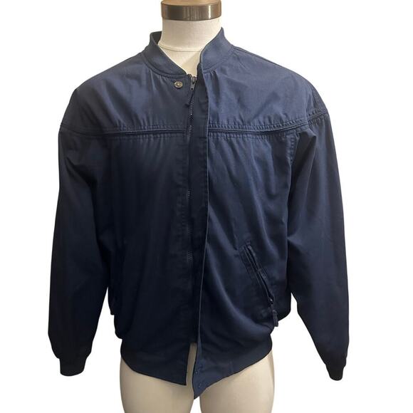 Haband | Jackets & Coats | Vintage 8s Haband Navy Lined Bomber Jacket L ...